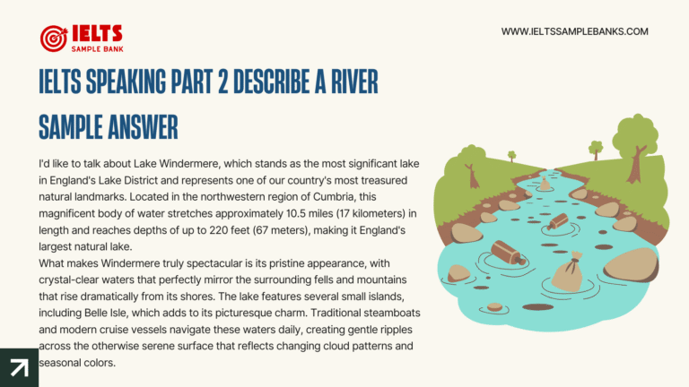 IELTS Speaking Part 2 & 3: Describe a River Sample Answers