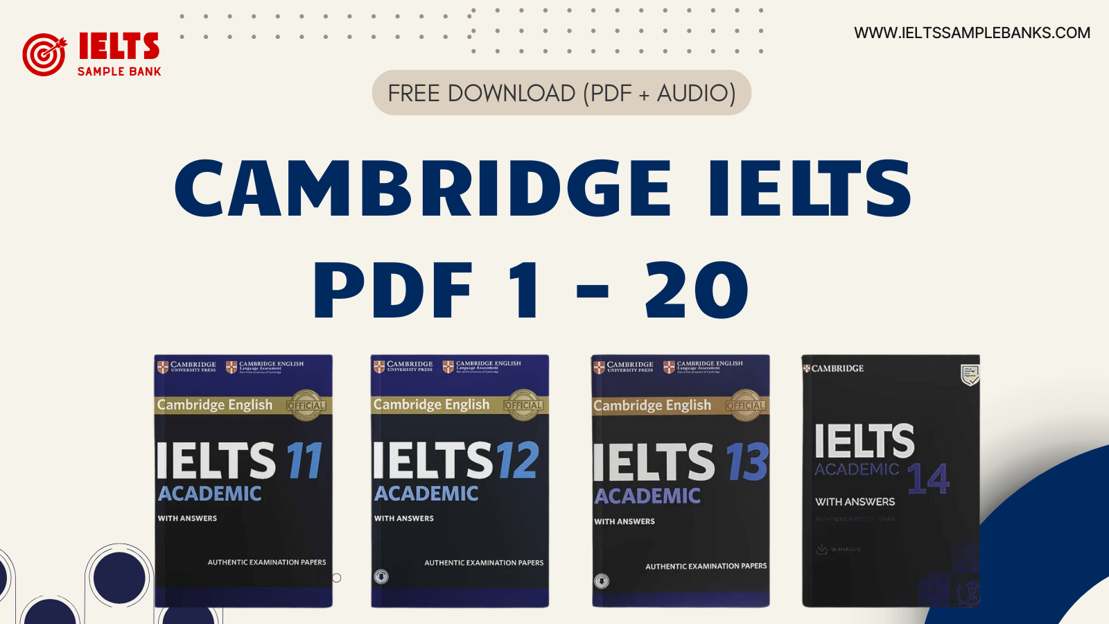 [Free Download] Cambridge IELTS PDF 1–20 with Audio